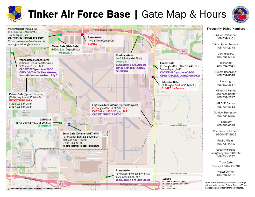Home page of Tinker Air Force Base