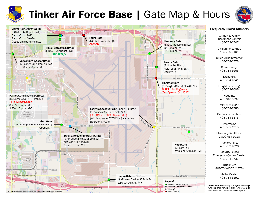 Home page of Tinker Air Force Base